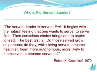 Seven Pillars Of Servant Leadership (Leader Serve, Model) | PPTX