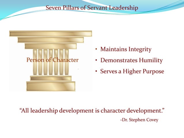 Seven Pillars Of Servant Leadership (Leader Serve, Model) | PPTX