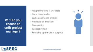 Seven Pitfalls Every Project Must Avoid | PPT