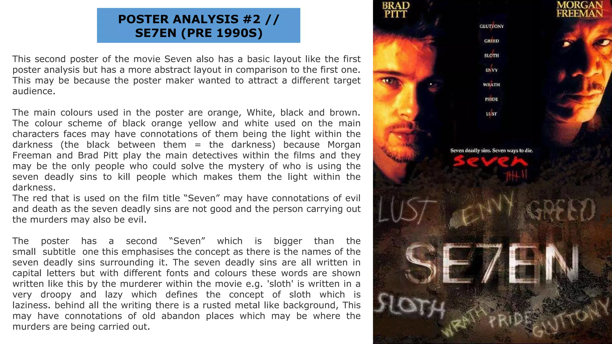 Seven poster analysis | PPT