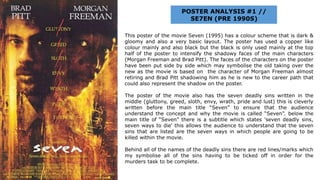 Seven poster analysis | PPT