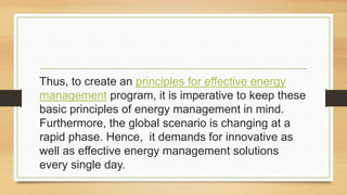 Principles for Effective Energy Management | PGDM Courses | MIT School ...