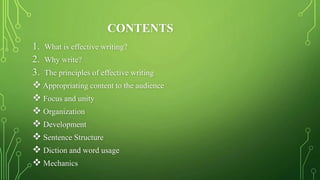 Seven principles of effective writing | PPTX