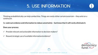 Seven principles of good decision-making in complex and uncertain ...