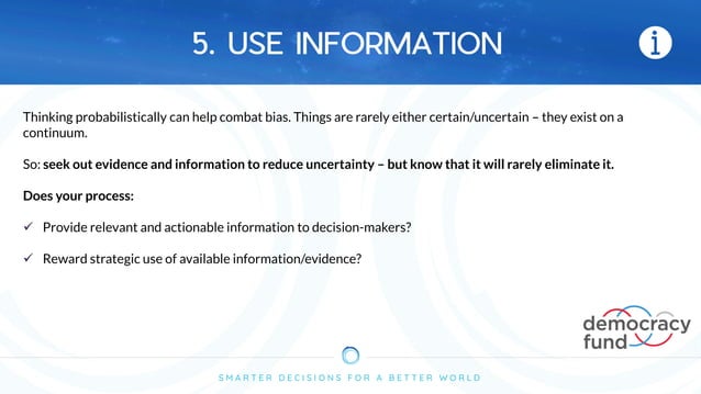 Seven principles of good decision-making in complex and uncertain environments | PPT