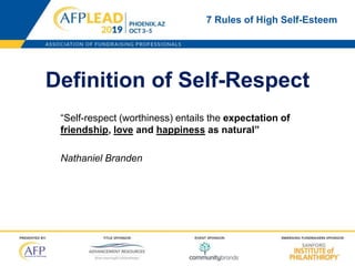 Seven Rules of High Self-Esteem for the Emerging Leader | PPT