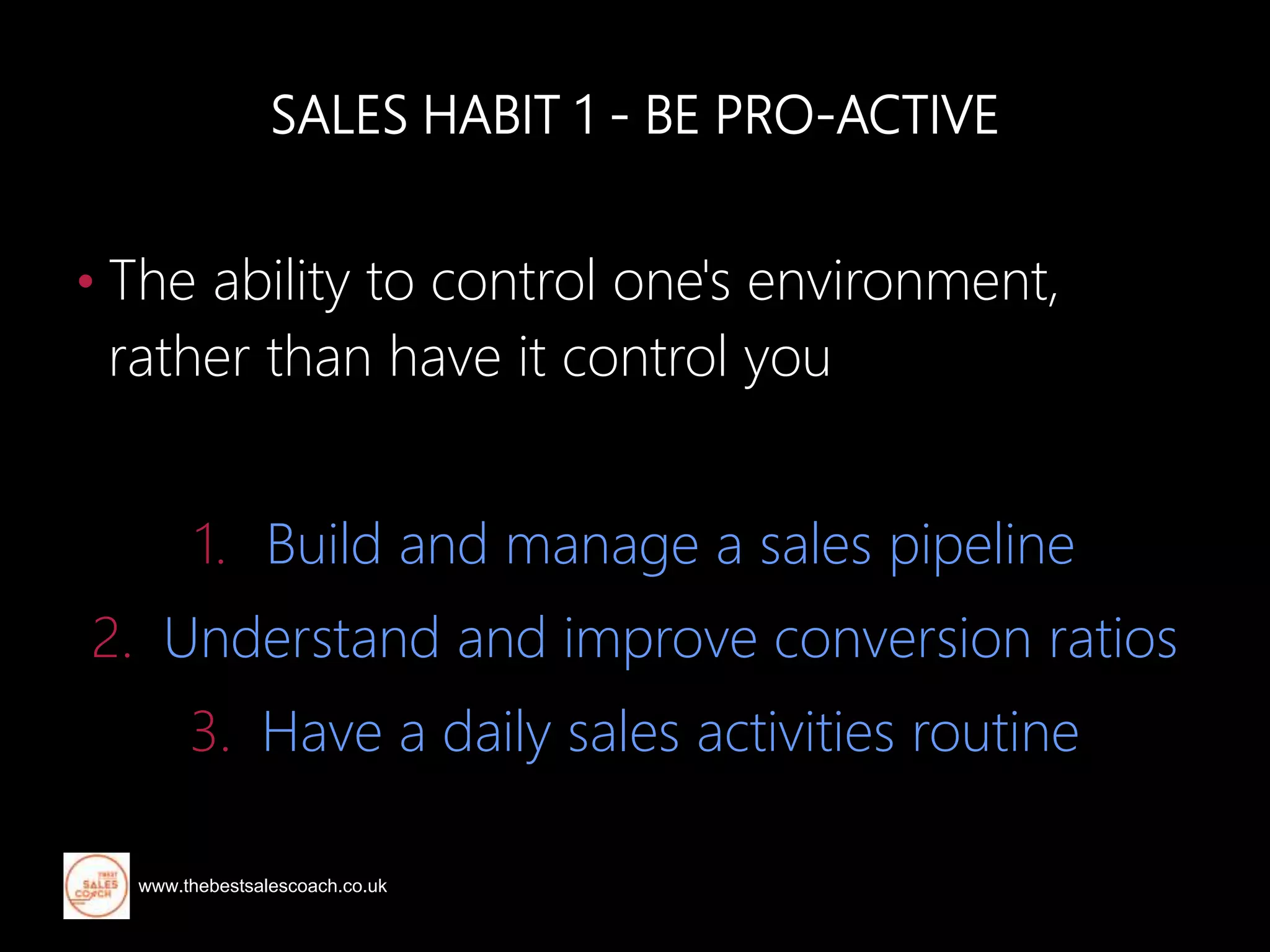 Seven sales habits for highly effective sales people | PPTX