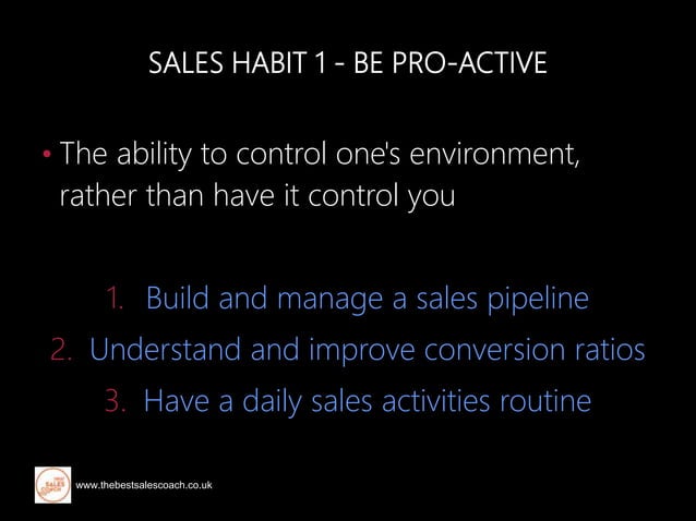 Seven sales habits for highly effective sales people | PPTX