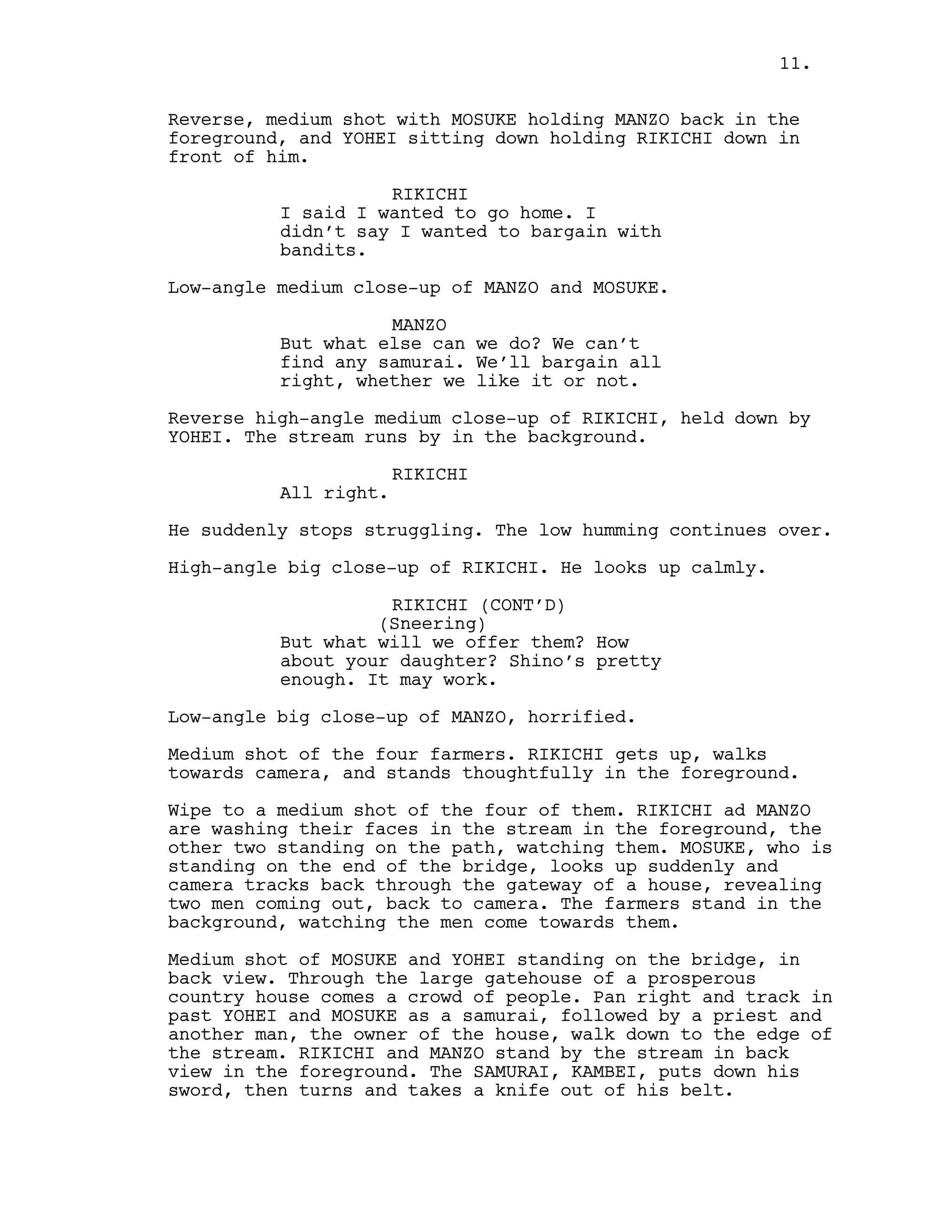 Seven Samurai Movie script | PDF