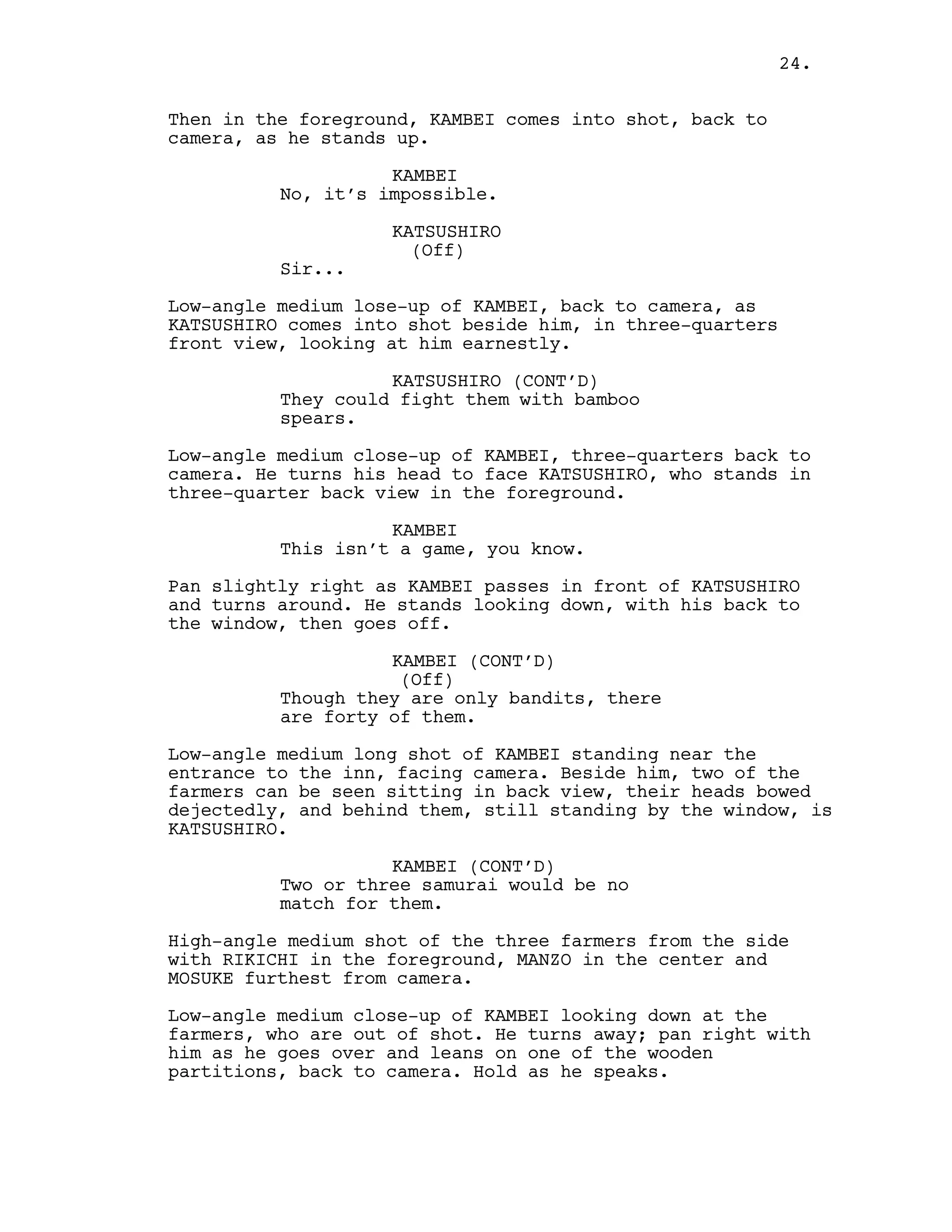 Seven Samurai Movie script | PDF