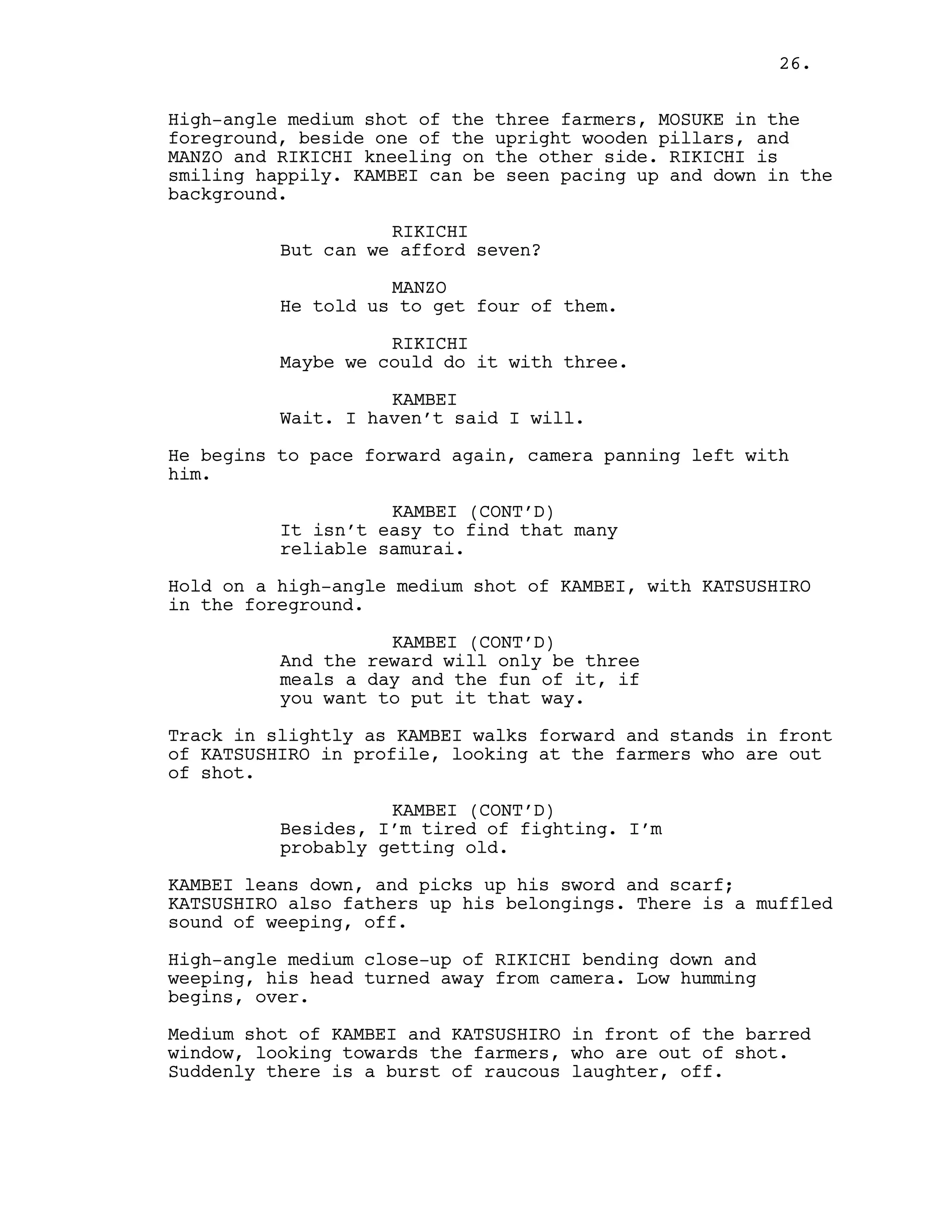 Seven Samurai Movie script | PDF