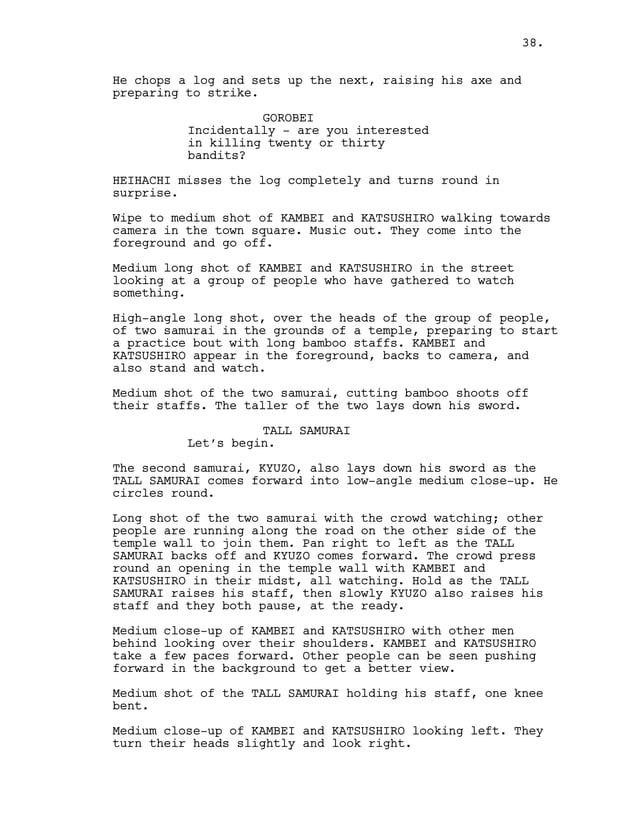 Seven Samurai Movie script | PDF | Equine Sports | Sports