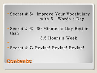 Seven secret to speak english | PPT