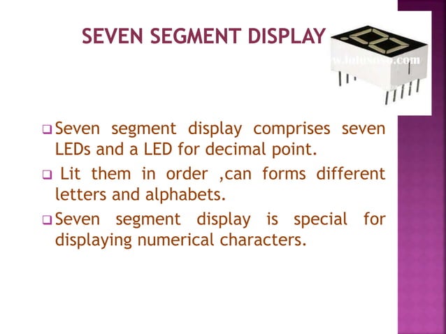 Seven Segment Display | PPTX | Consumer Electronics | Technology & Computing