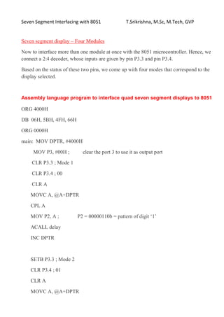 Seven segment interfacing with 8051.pdf