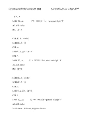 Seven segment interfacing with 8051.pdf