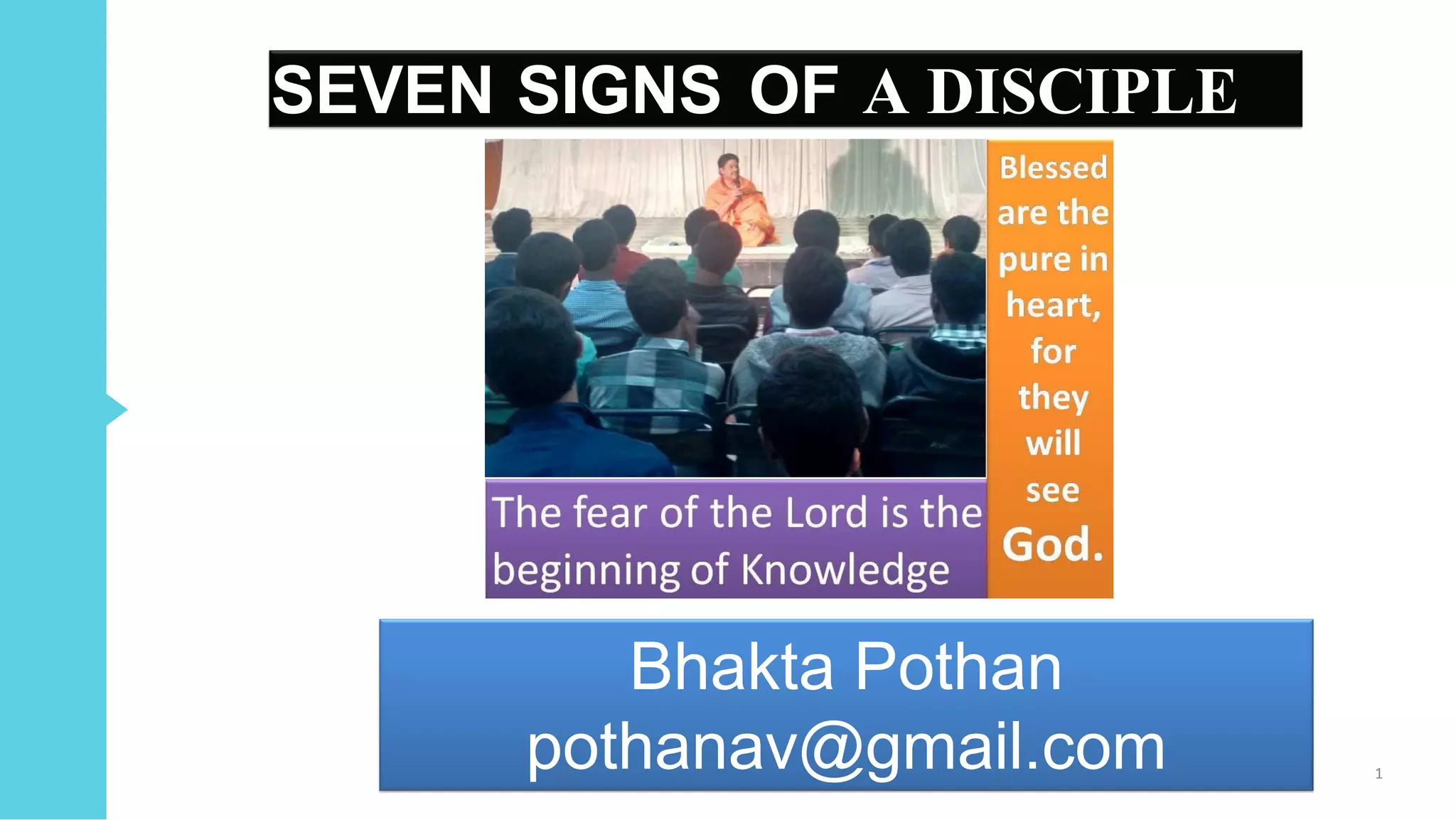 Seven Signs of a Disciple | PPT | Christianity | Religion & Spirituality