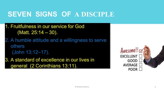 Seven Signs of a Disciple | PPT | Christianity | Religion & Spirituality