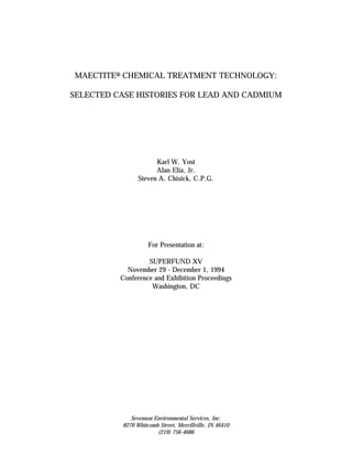 MAECTITE Chemical Fixation/Stabilization for Lead-Cadmium & Heavy ...