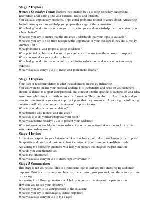 Seven Stages of Presentation and Audience Analysis | PDF