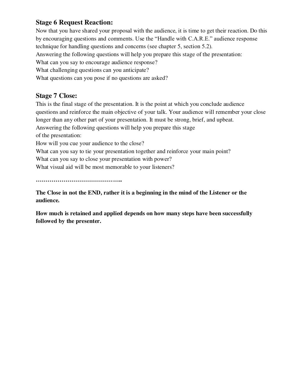 Seven Stages of Presentation and Audience Analysis | PDF
