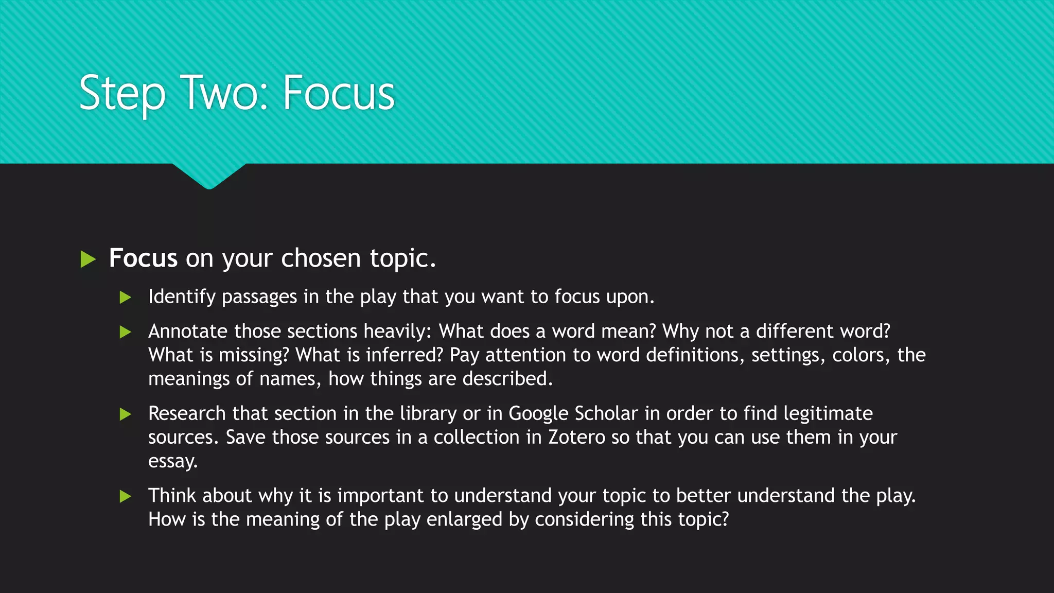 Seven steps to create a literary essay | PPT