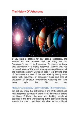 The History Of Astronomy | PDF