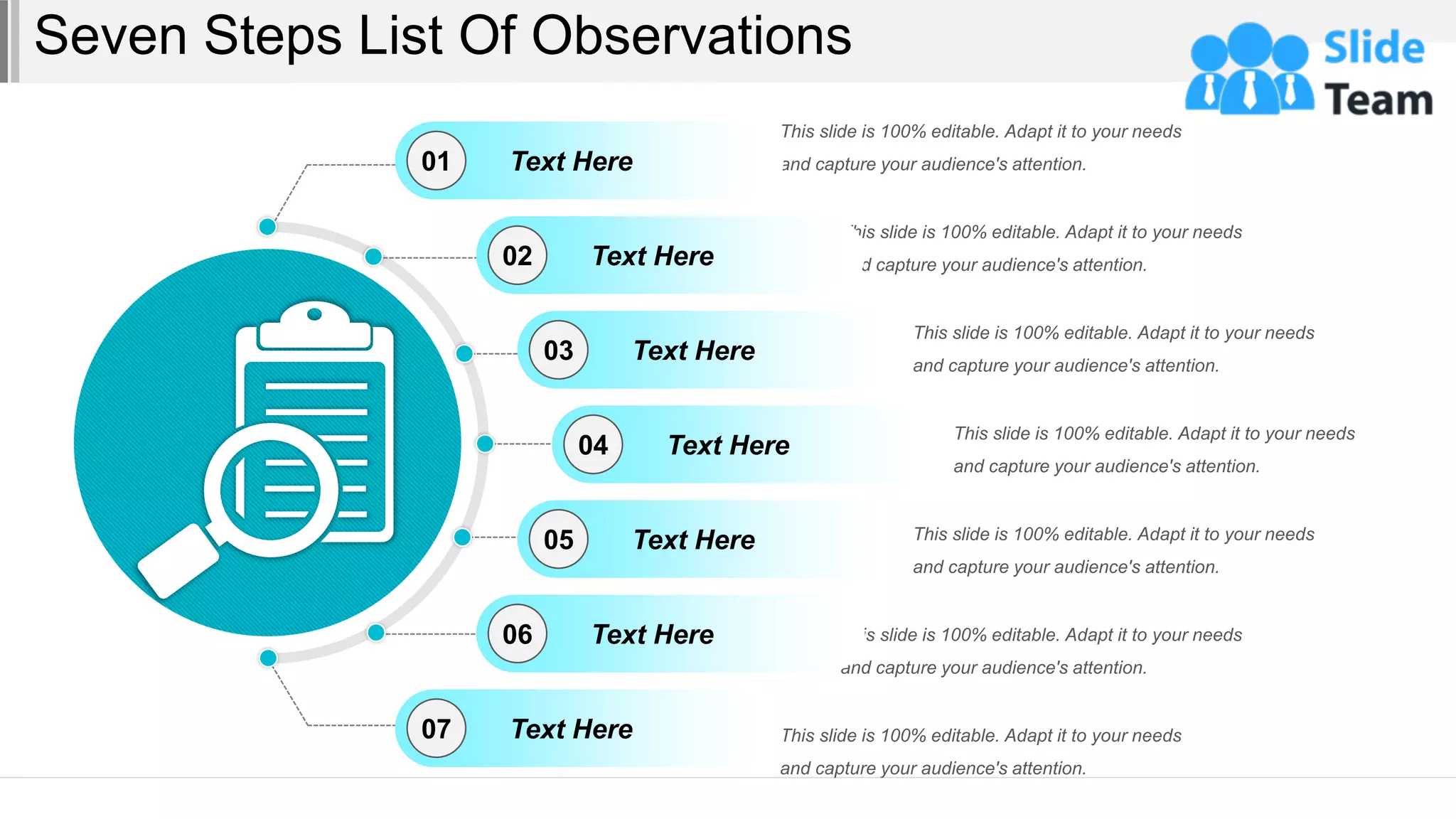 Seven Steps List Of Observations | PPT