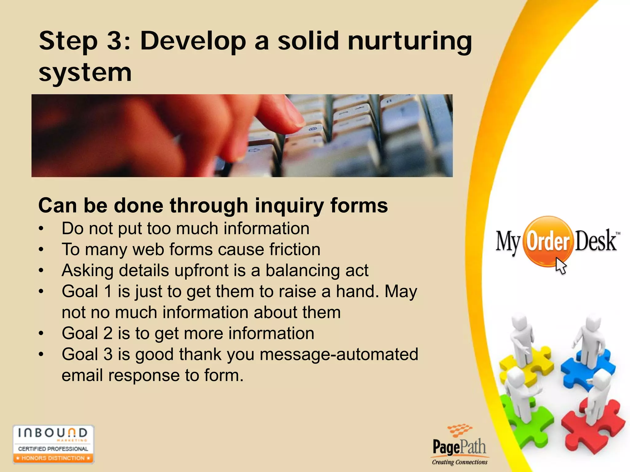 Seven steps to effective lead nurturing