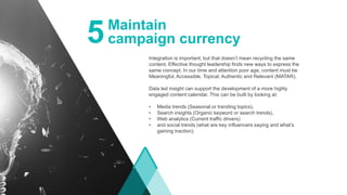 Seven steps to effective thought leadership | PPT