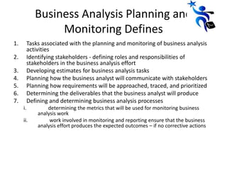 Seven steps to mastering business analysis linked | PPTX