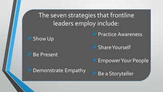 Seven strategies for frontline leaders | PPT