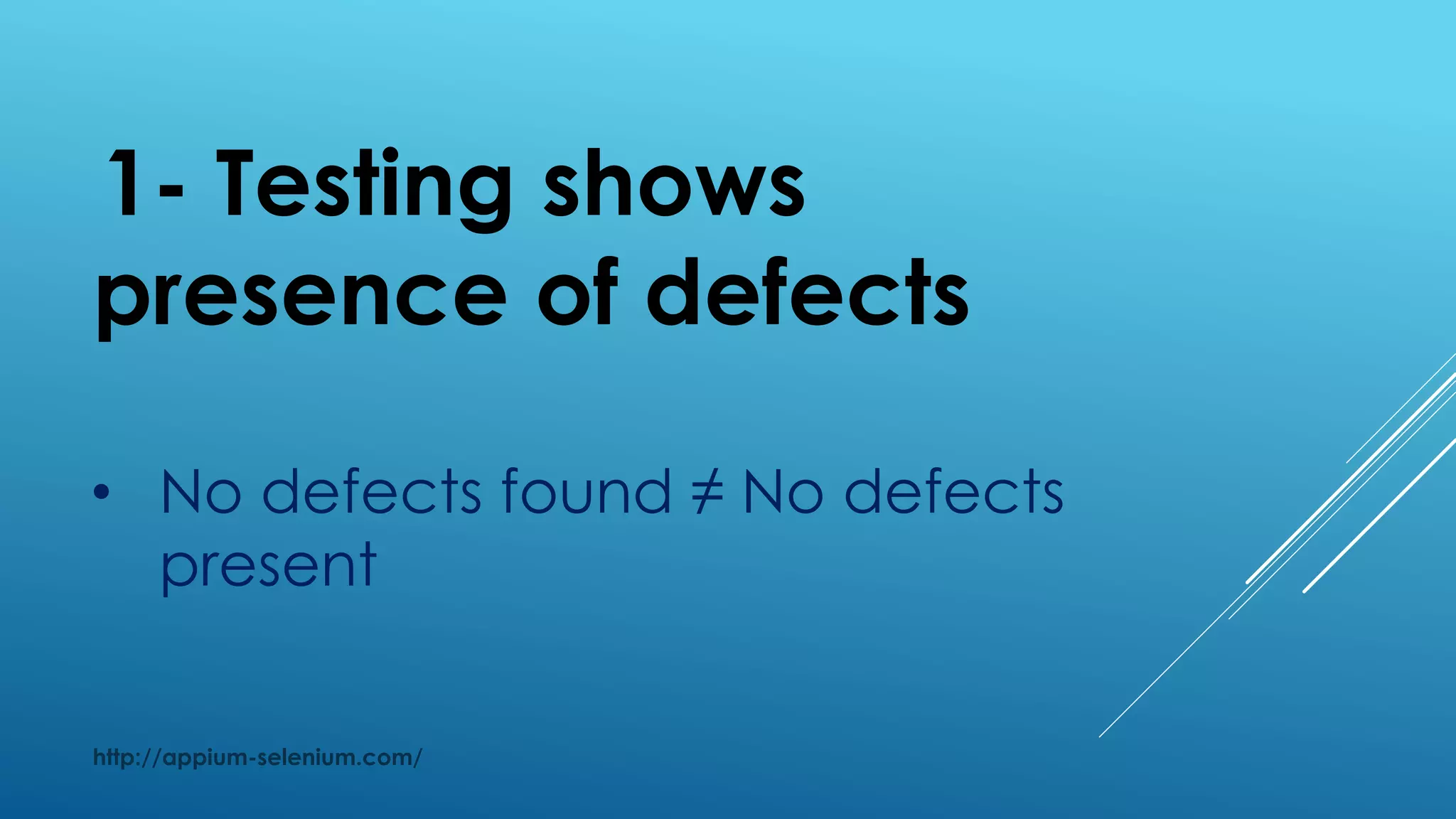 Seven testing principles | PPTX | Technology & Computing