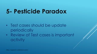 Seven testing principles | PPTX | Technology & Computing