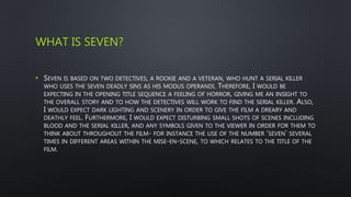 Seven Textual Analysis | PPT