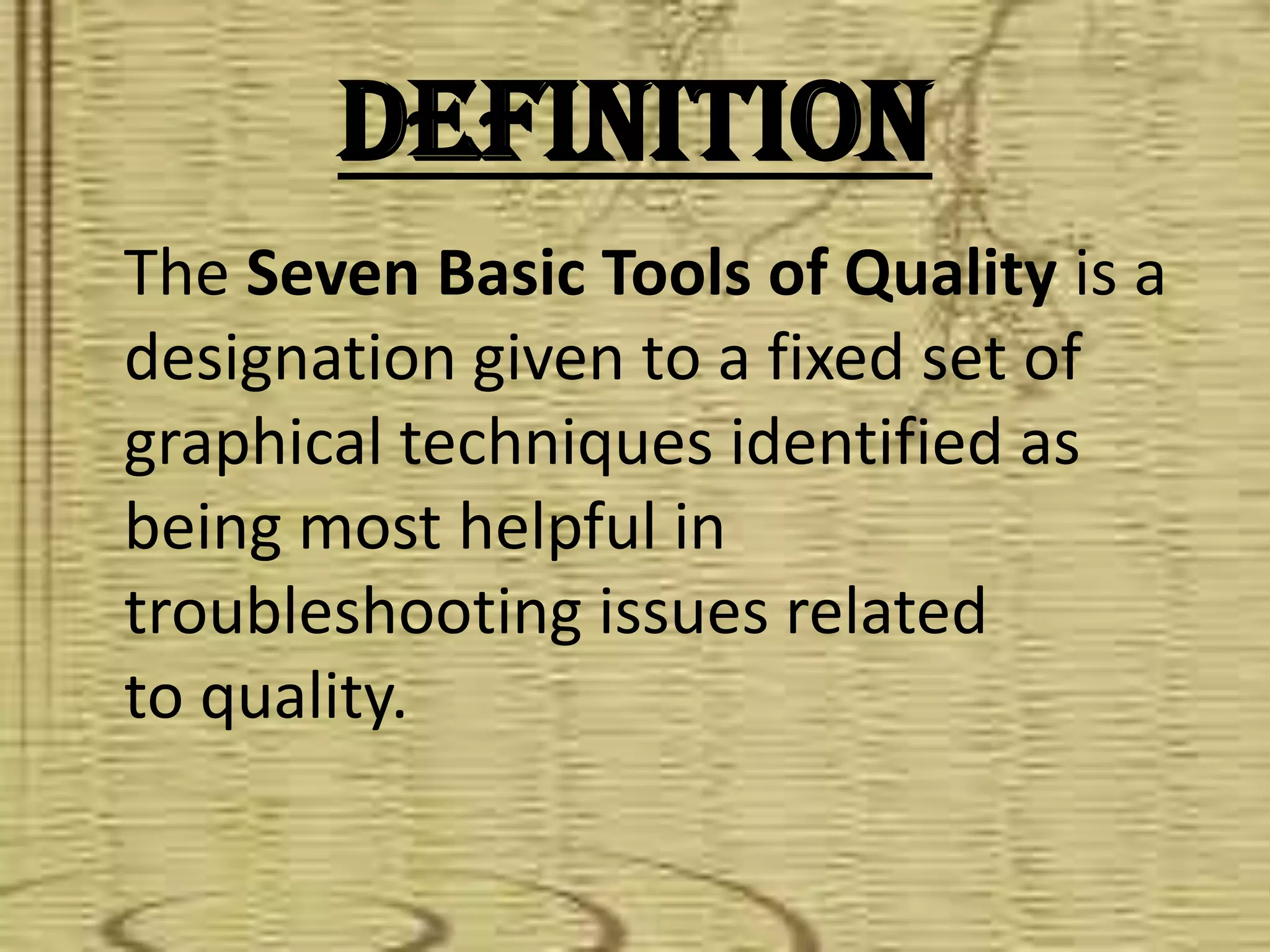 Seven tools of quality control | PPTX