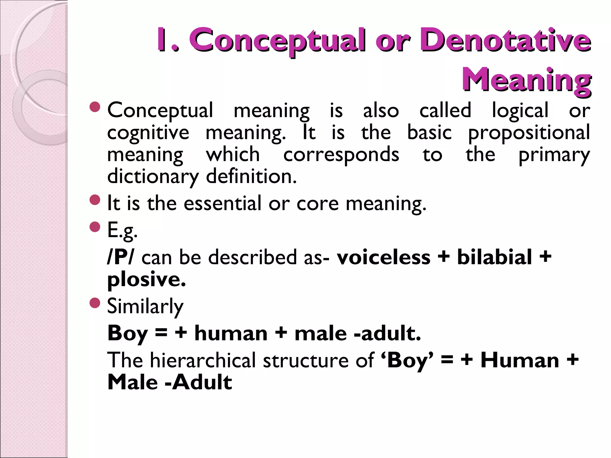 Semantics: Seven types of meaning | PPT