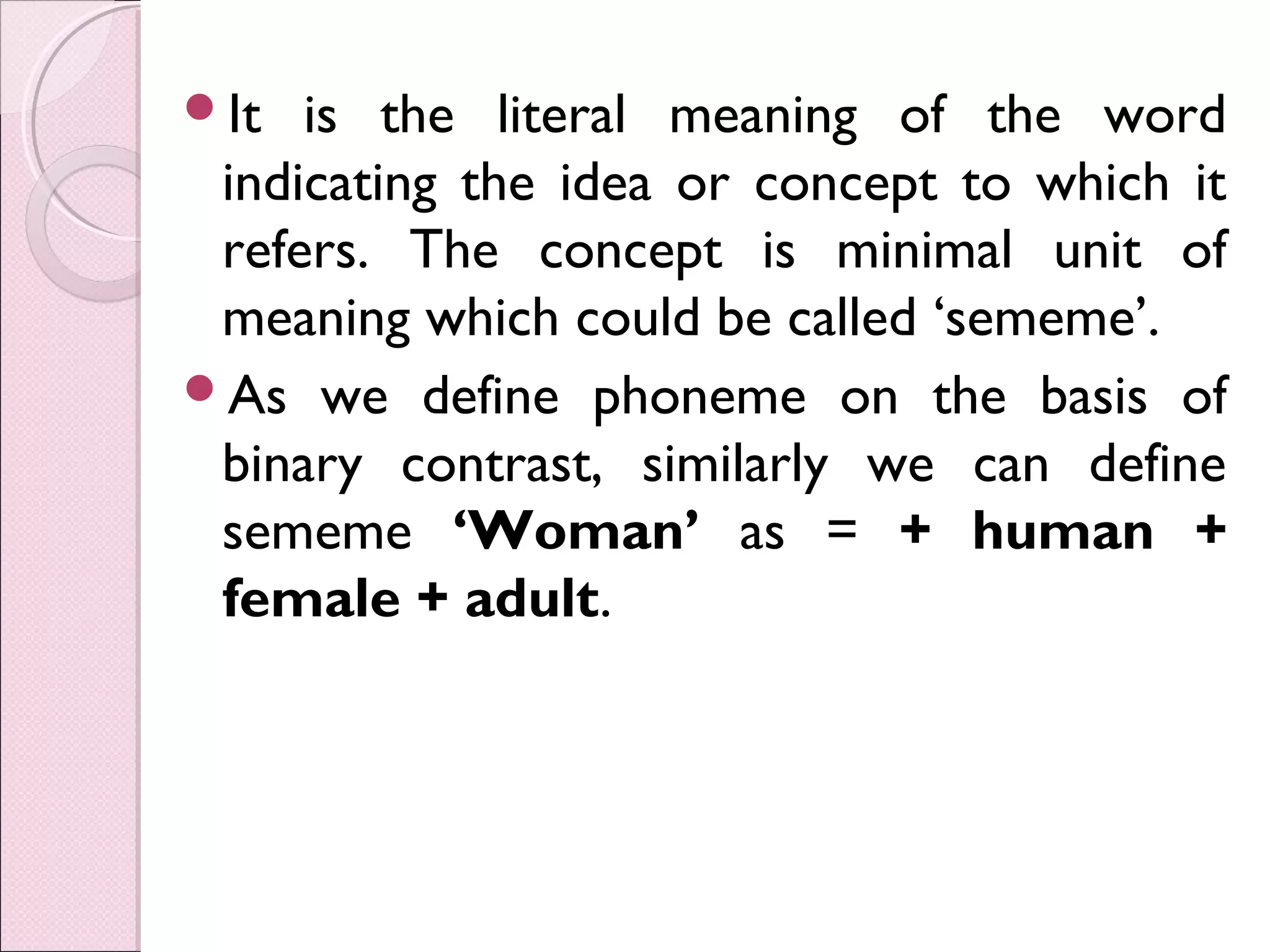 Semantics: Seven types of meaning | PPT