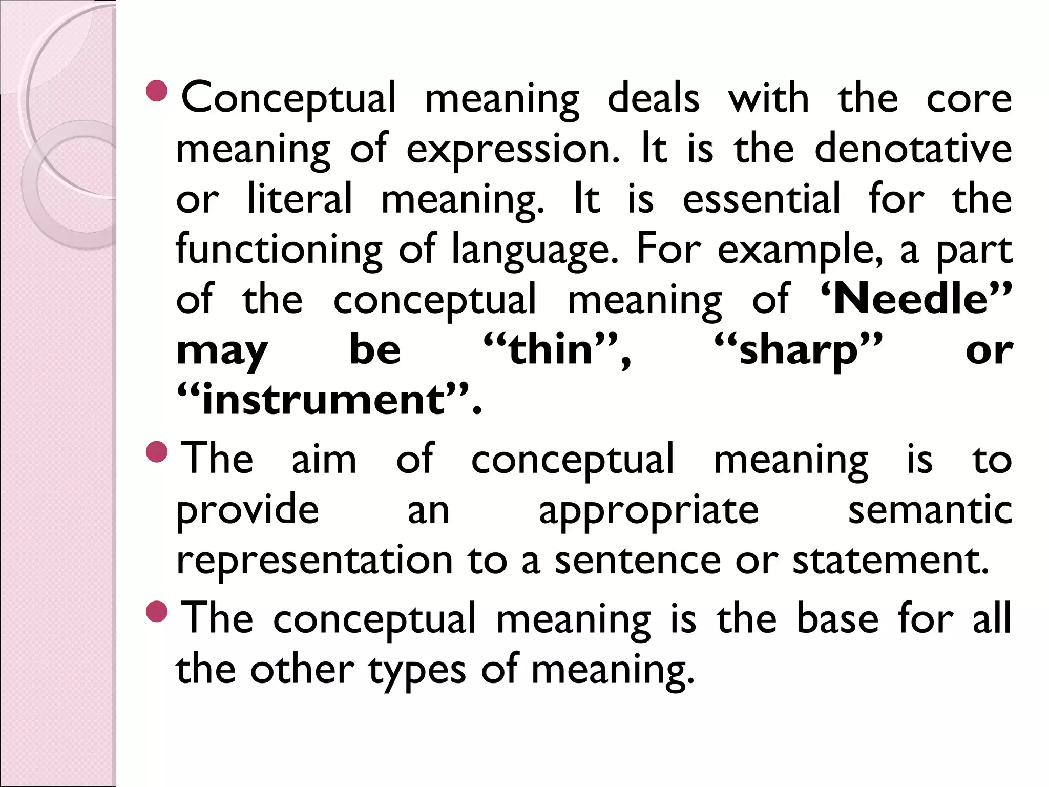 Semantics: Seven types of meaning | PPT