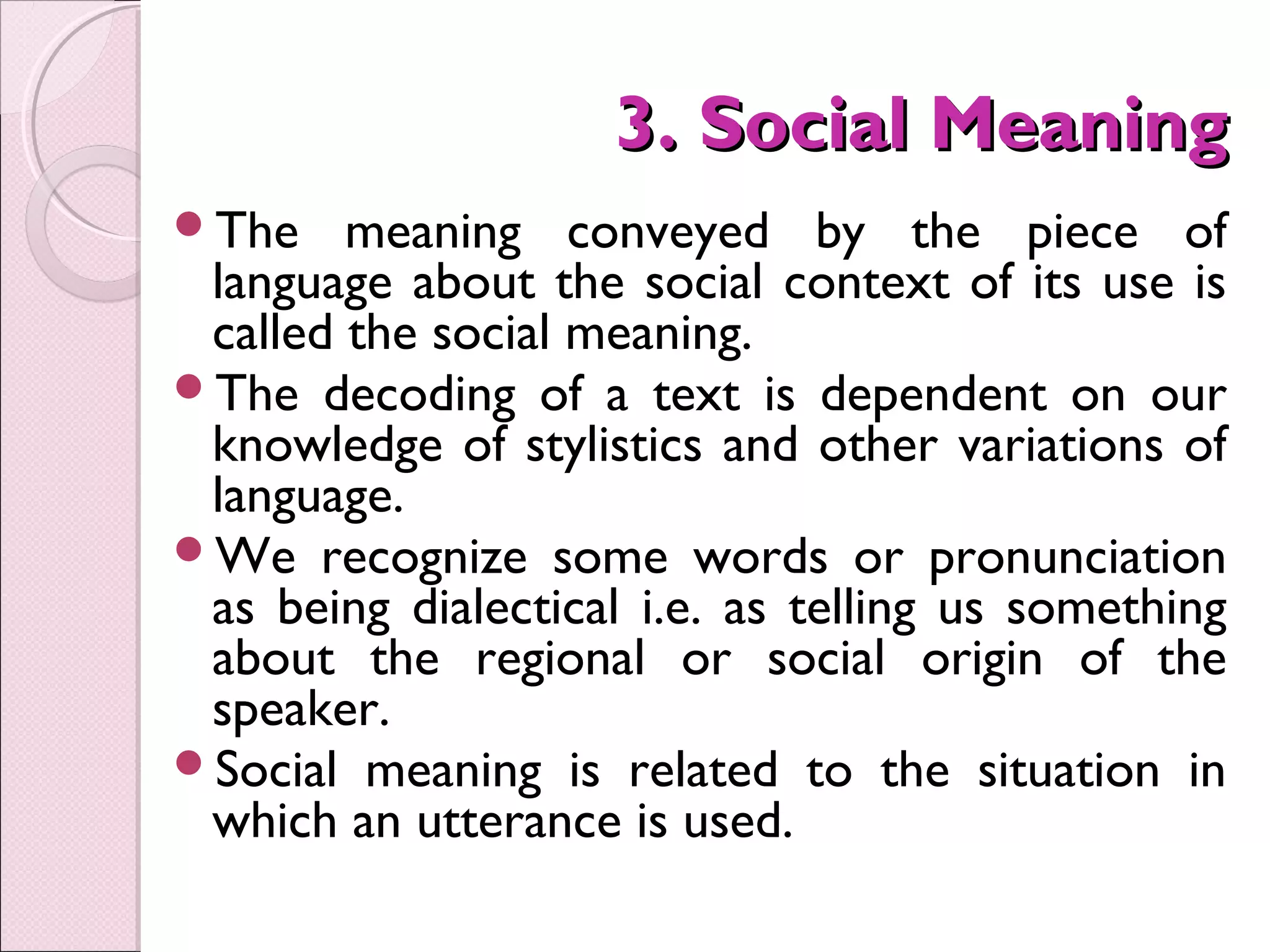 Semantics: Seven types of meaning | PPT