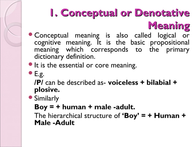 Semantics: Seven types of meaning | PPT