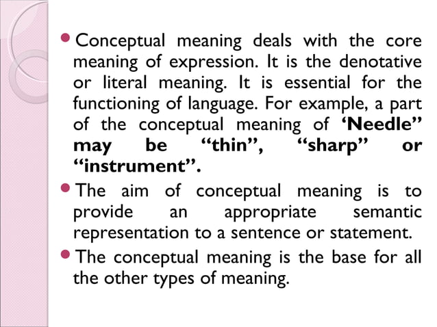 Semantics: Seven types of meaning | PPT