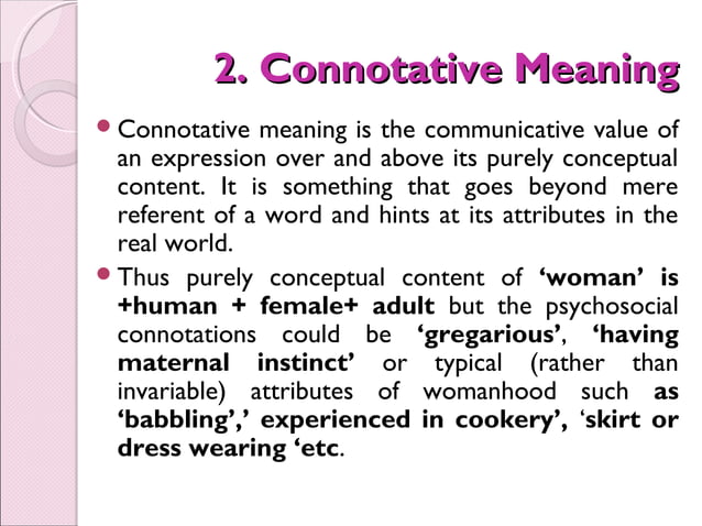 Semantics: Seven types of meaning | PPT