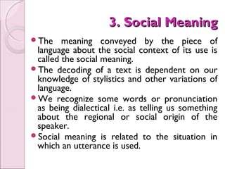 Semantics: Seven types of meaning | PPT