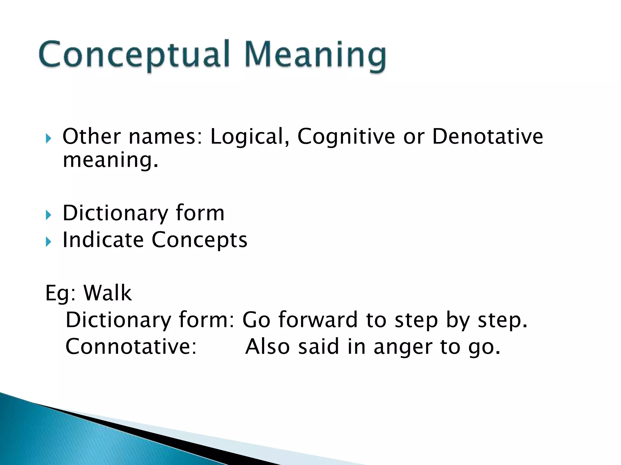 Three types of meaning | PPTX