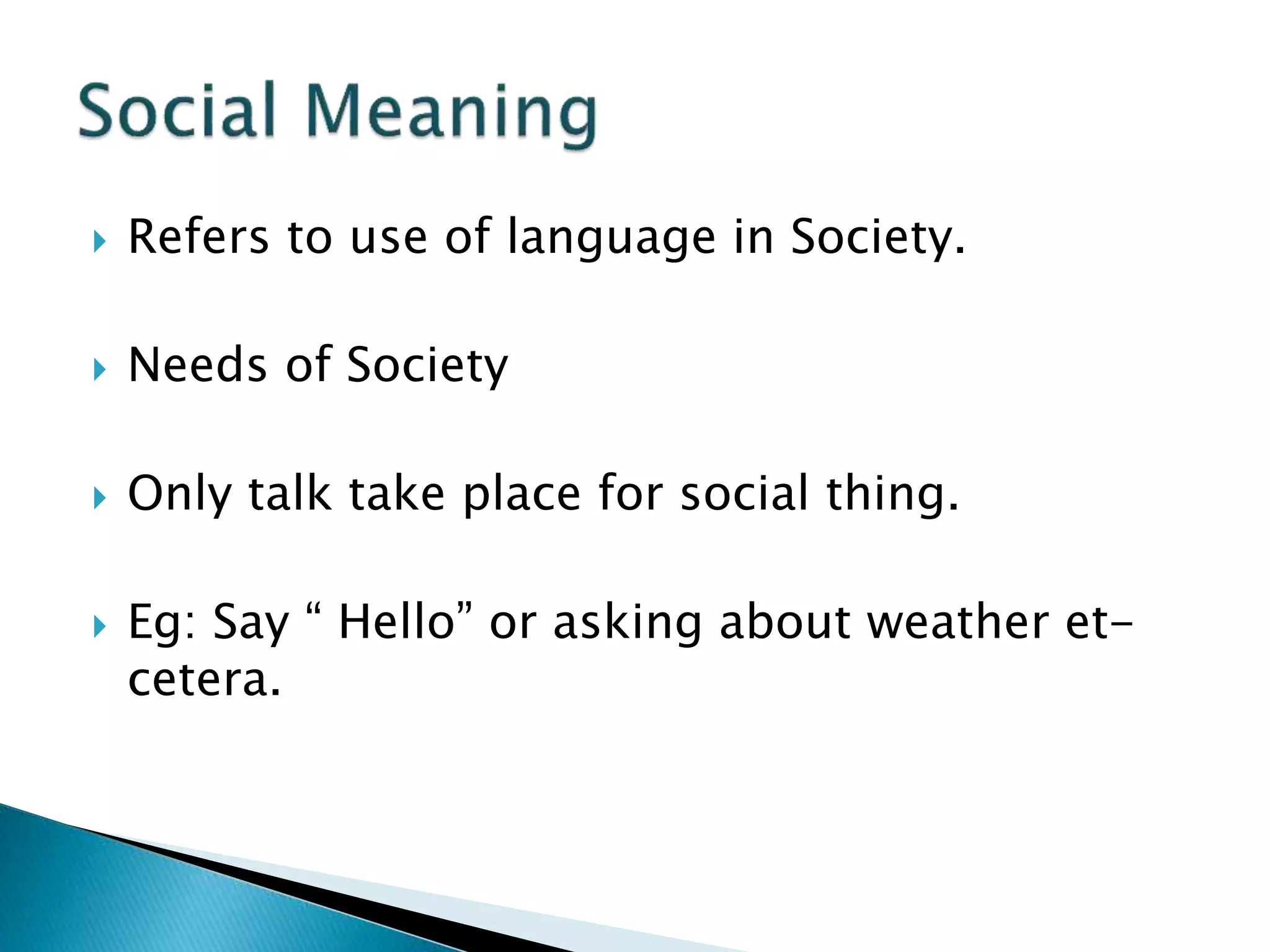 Three types of meaning | PPTX