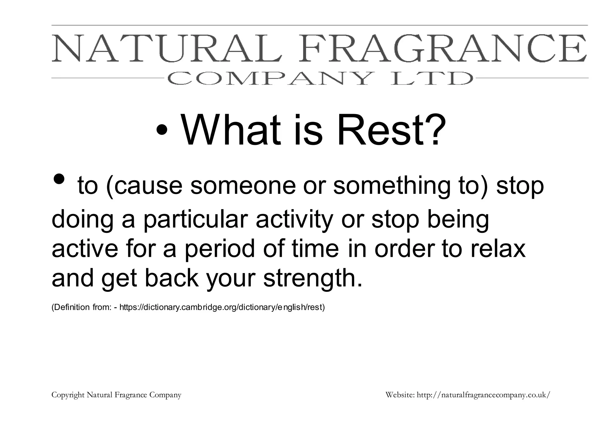 Seven Types of Rest Presentation - 15th September 2021 | DOC