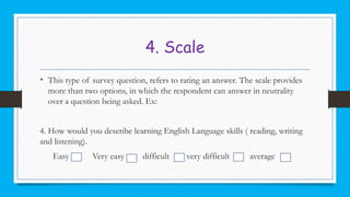 Seven types of surveys in research | PPTX