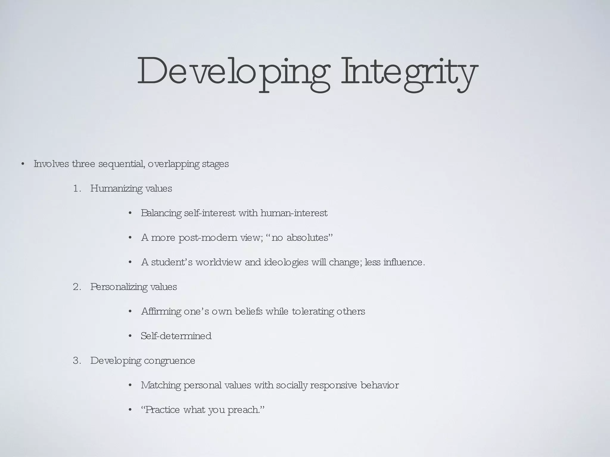 Arthur Chickering\'s Seven Vectors | PPT