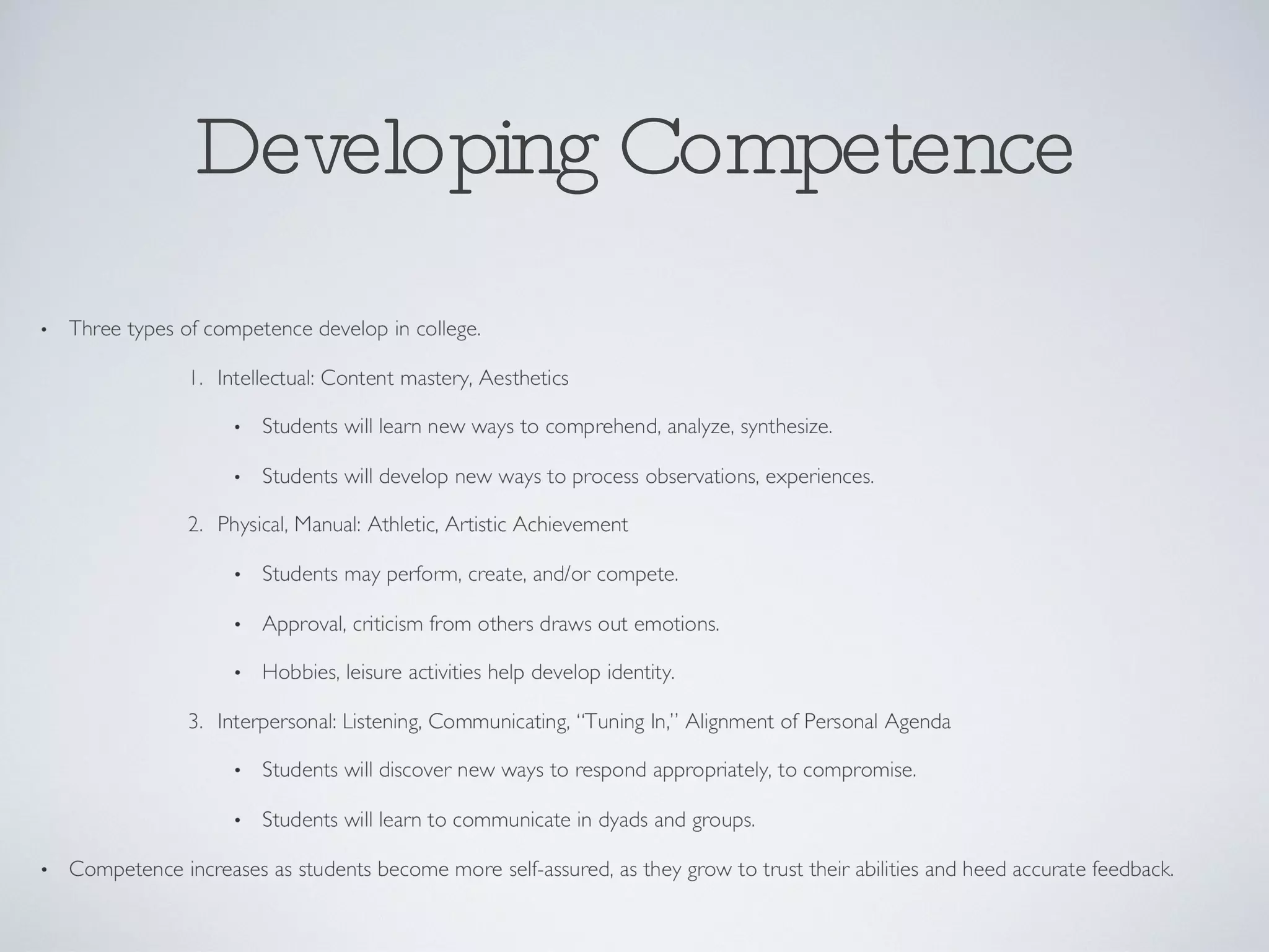 Arthur Chickering\'s Seven Vectors | PPT